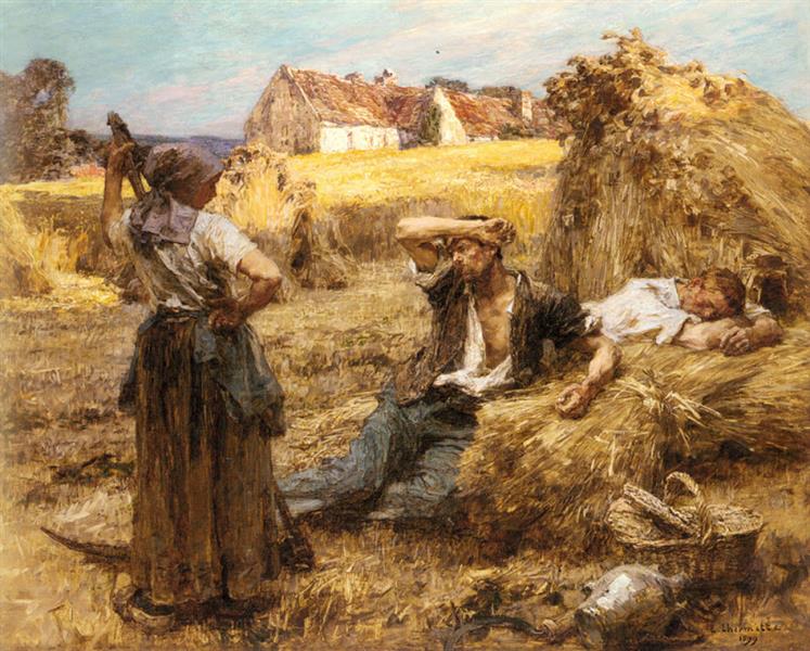 The awakening of the reaper, 1899 - Léon Augustin Lhermitte - WikiArt.org
