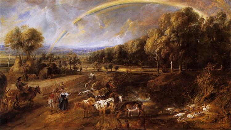 Landscape with a Rainbow, c.1636 - c.1638 - Peter Paul Rubens - WikiArt.org