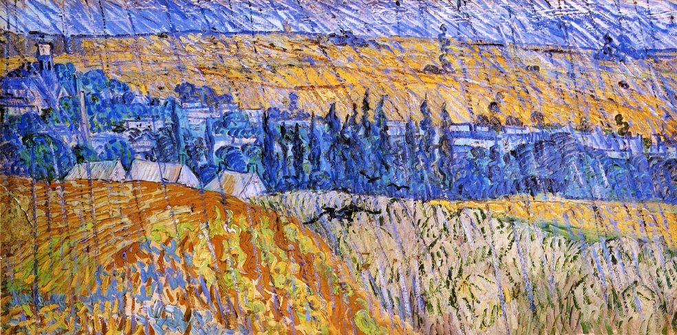 Landscape in the Rain, 1890 - Vincent van Gogh - WikiArt.org